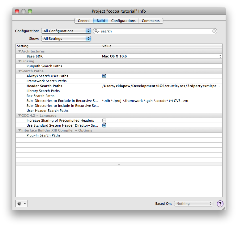 Rososxtutorialssetting Up An Xcode Project Ros Wiki